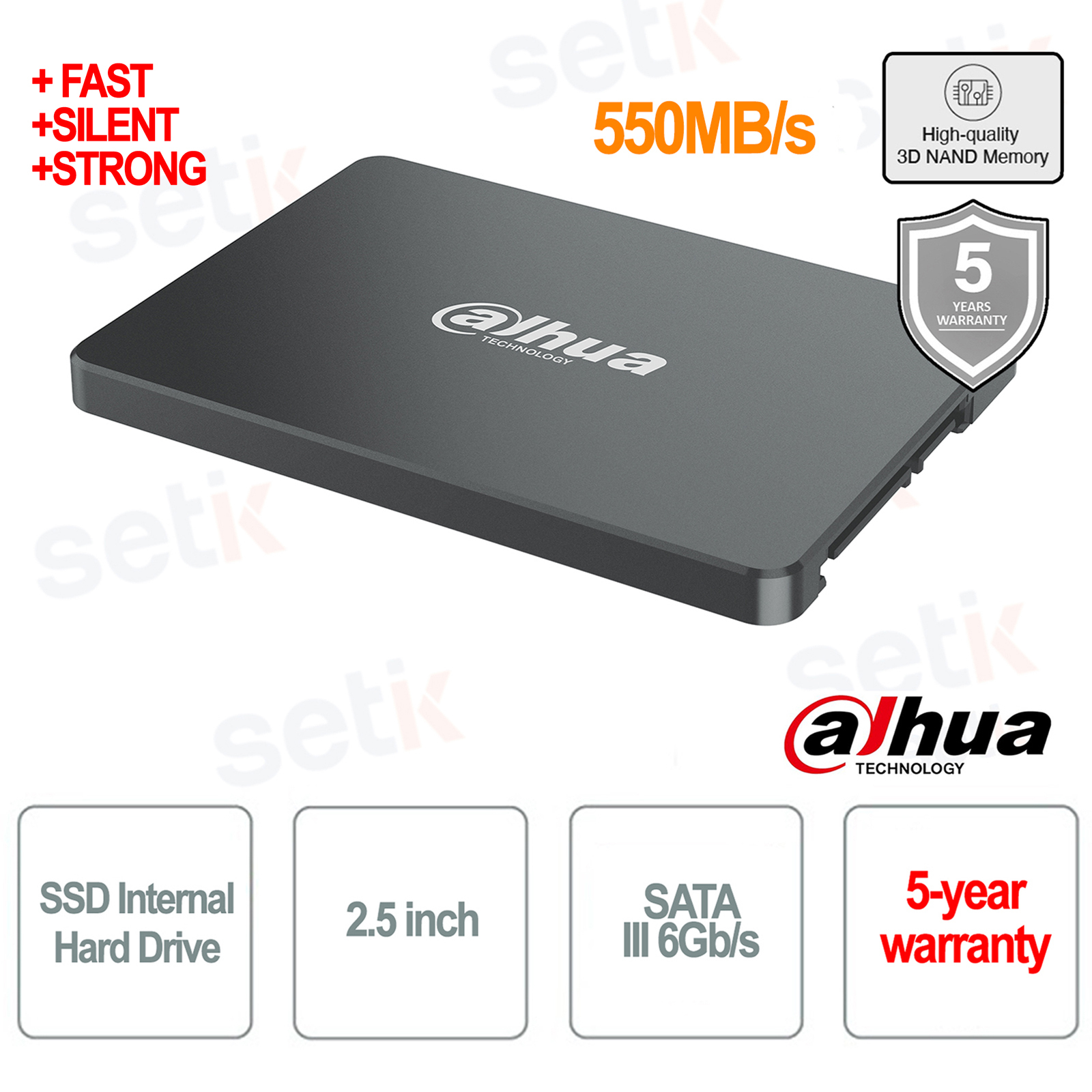 SSD1TB - Dahua SSD 1TB SATA 2.5" for Video Surveillance NVR/DVR - 550MB ...