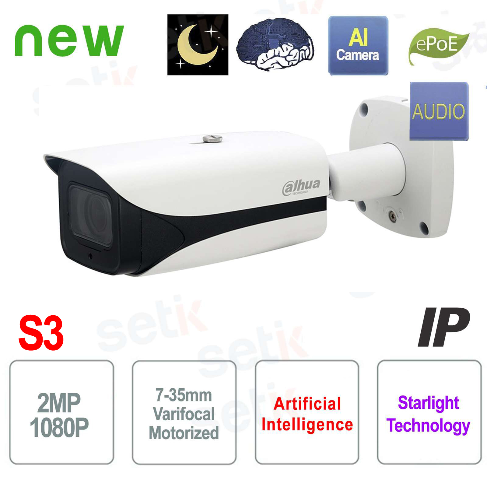 IPC-HFW5241E-Z5E-S3 - AI IP Camera 2MP PoE 7-35mm S3 - Setik.biz