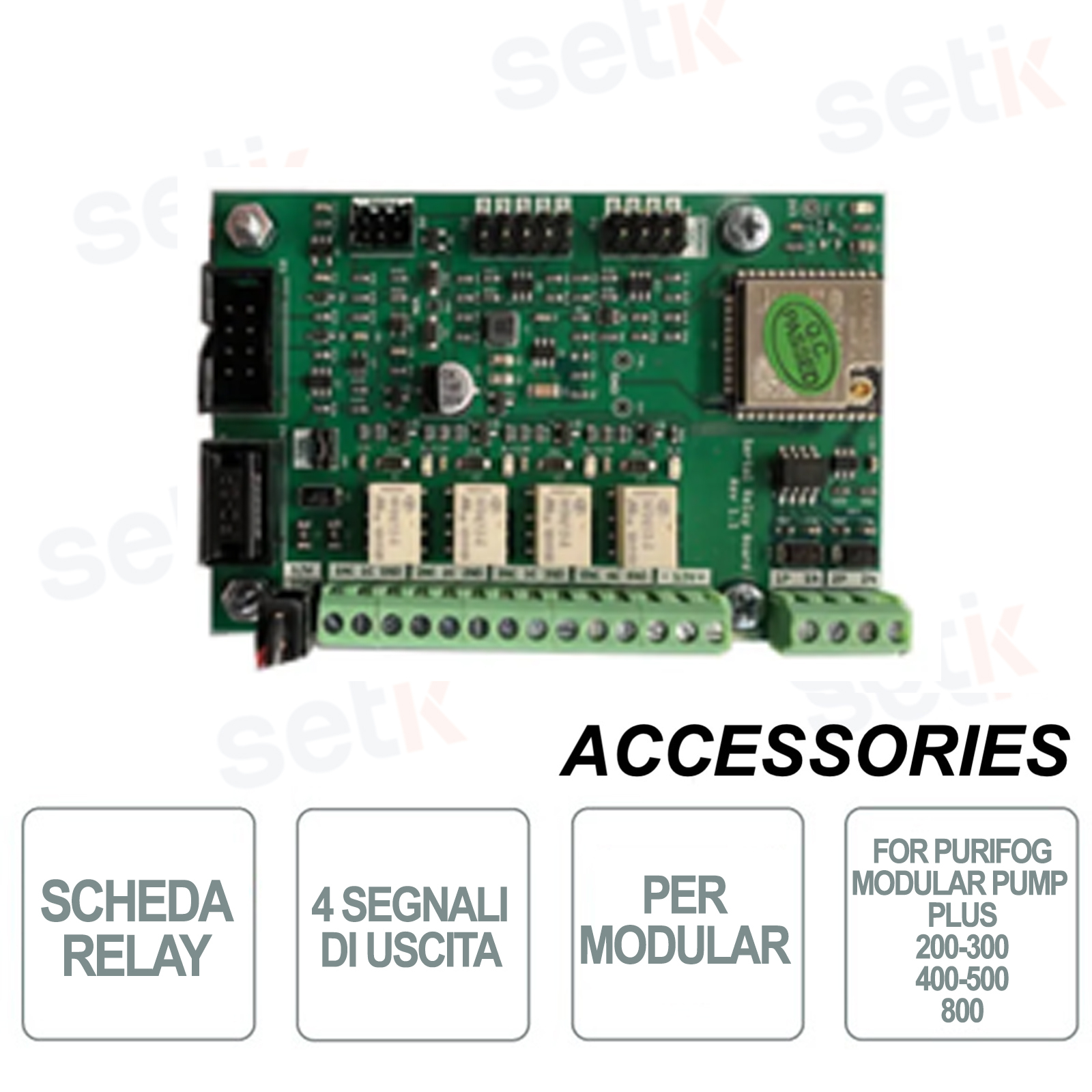 URREM - Accessori per nebbiogeni - UR FOG - Scheda Relay Seriale con 4 ...