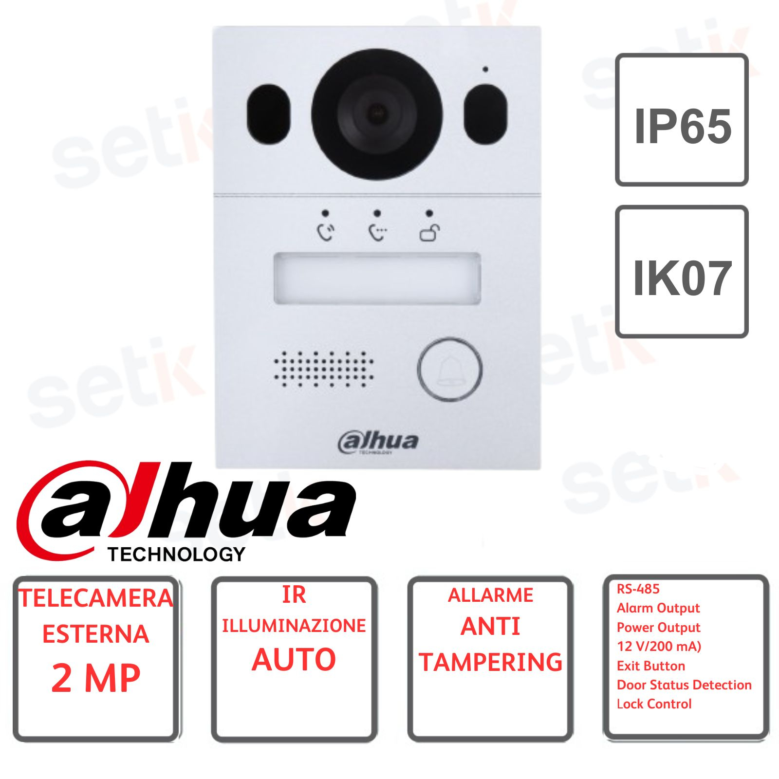 VTO2003F - VTO2003F Dahua Video Intercom 2 Wires External Cam 2MP ...