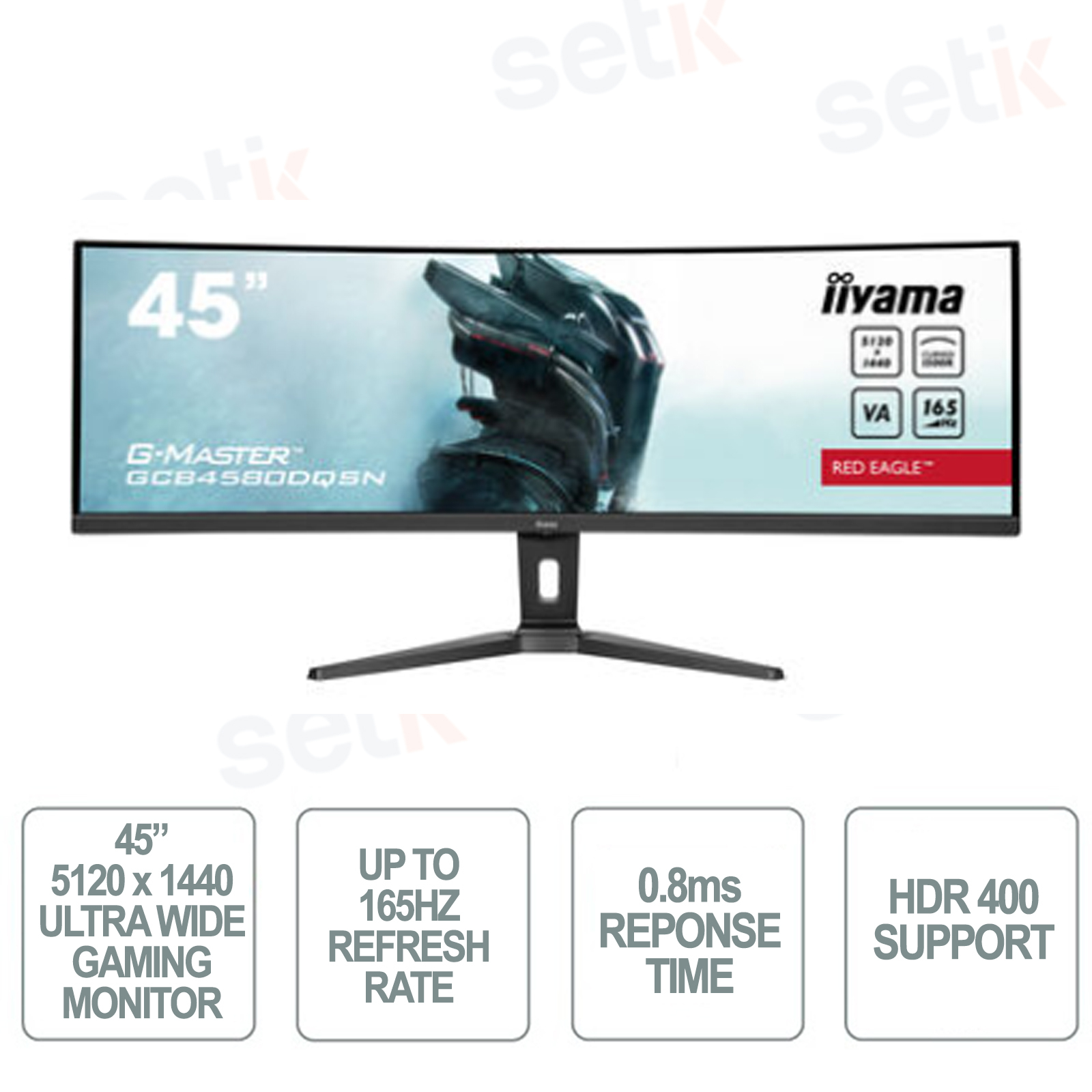 GCB4580DQSN-B1 - GCB4580DQSN-B1 Monitor 45" Curvo 1500R Ultra Wide DQHD ...