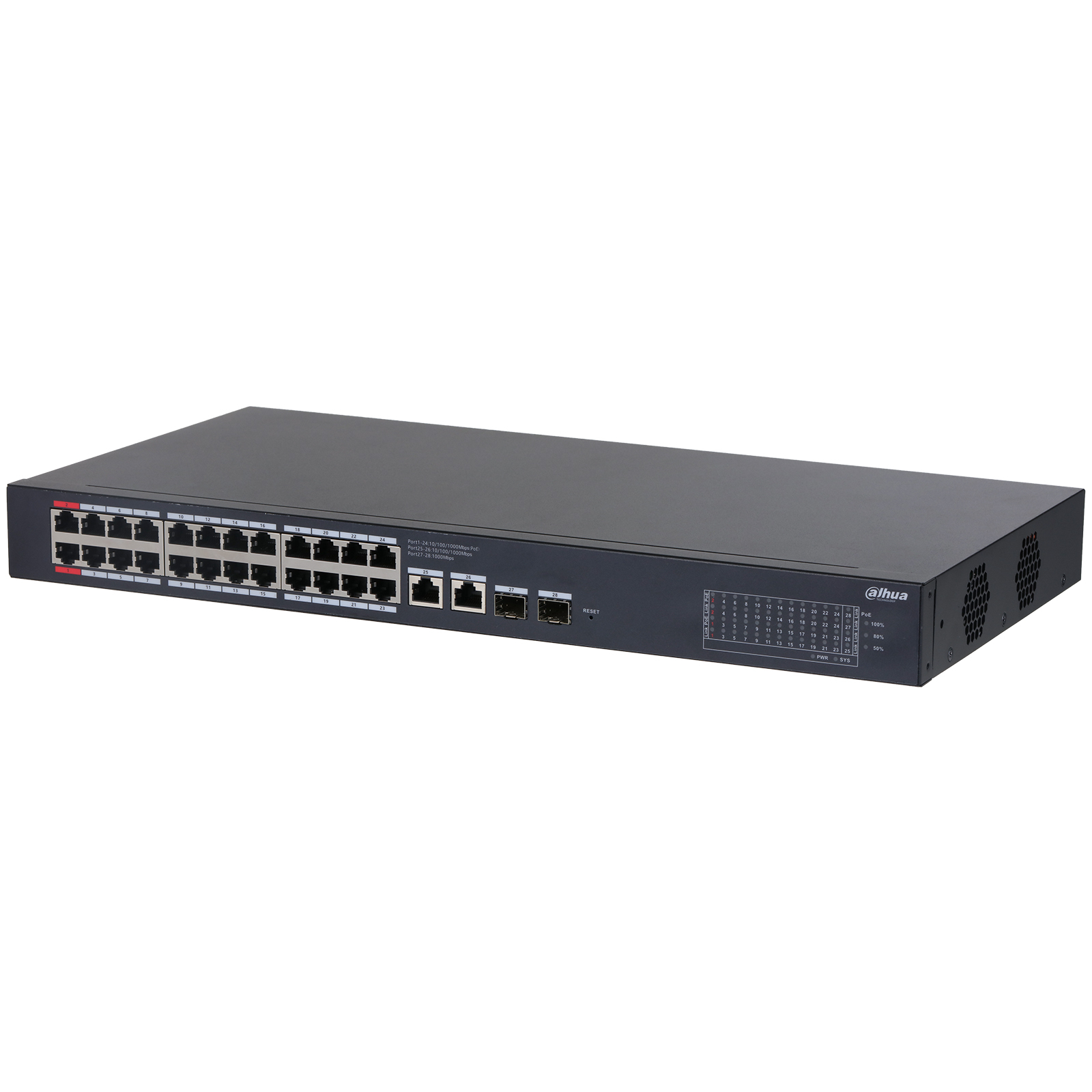 CS4228-24GT-375 - Switch réseau 24 ports PoE + 2x RJ45 + 2x SFP 1000 ...