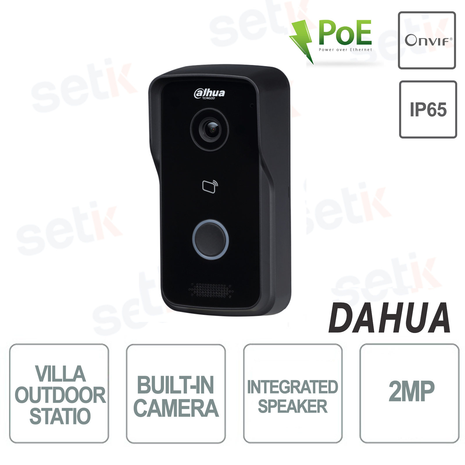 VTO2111D-P-S3 - Dahua 2MP IP Video Intercom with PoE and Audio: Smart ...
