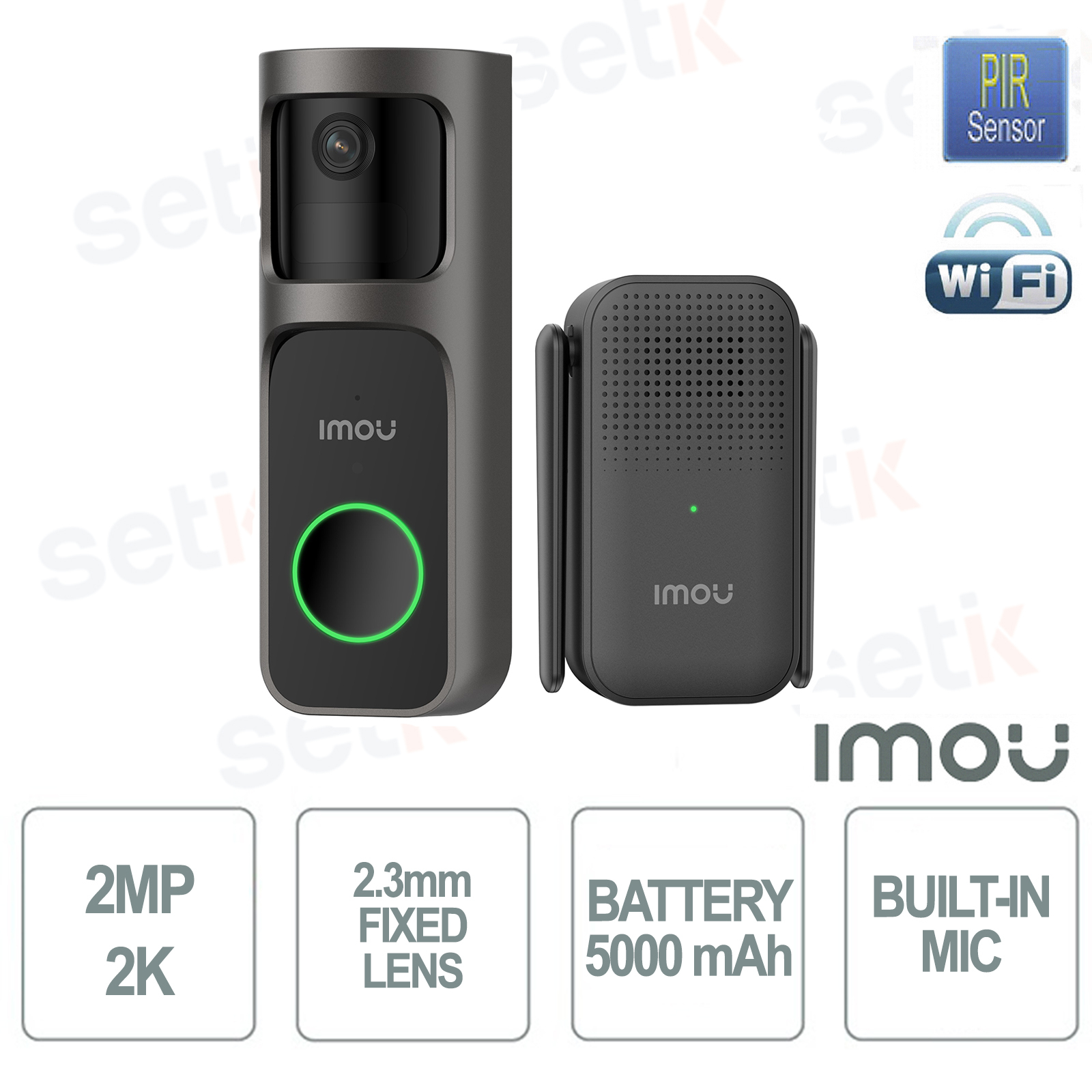 DB-2SP-3T0W/DS2S-IMOU - Imou Doorbell 2S: smart 2K video surveillance ...