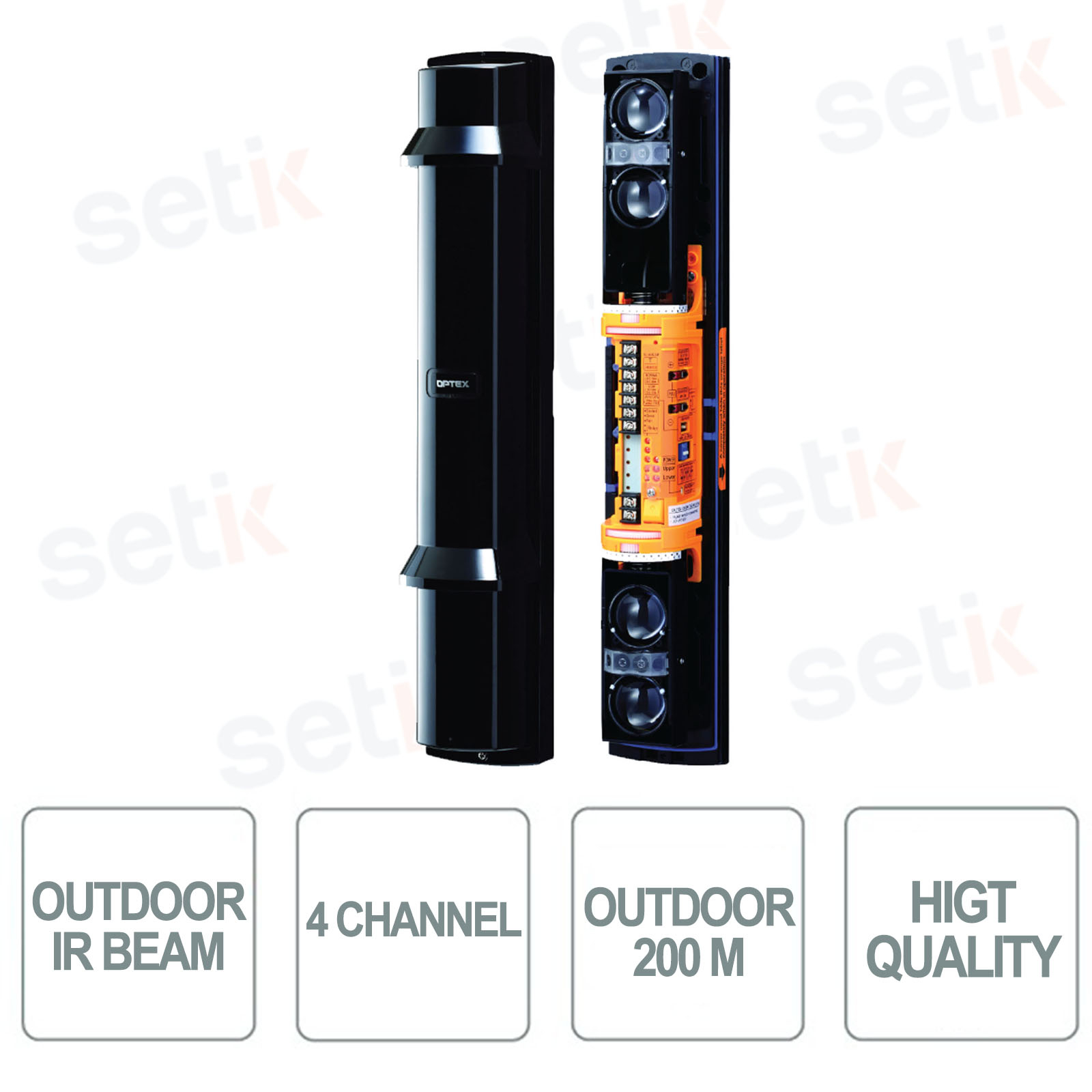 SL-650QDP-BT - QUAD infrared barrier for outdoor use - wired - Optex ...
