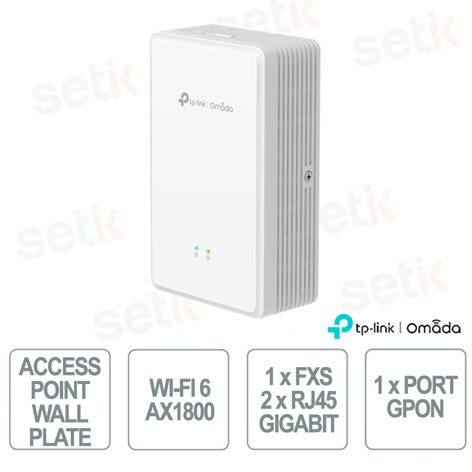 EAP625GP-Wall - Access Point Wall Plate GPON Wi-Fi 6 AX1800 TP-Link ...