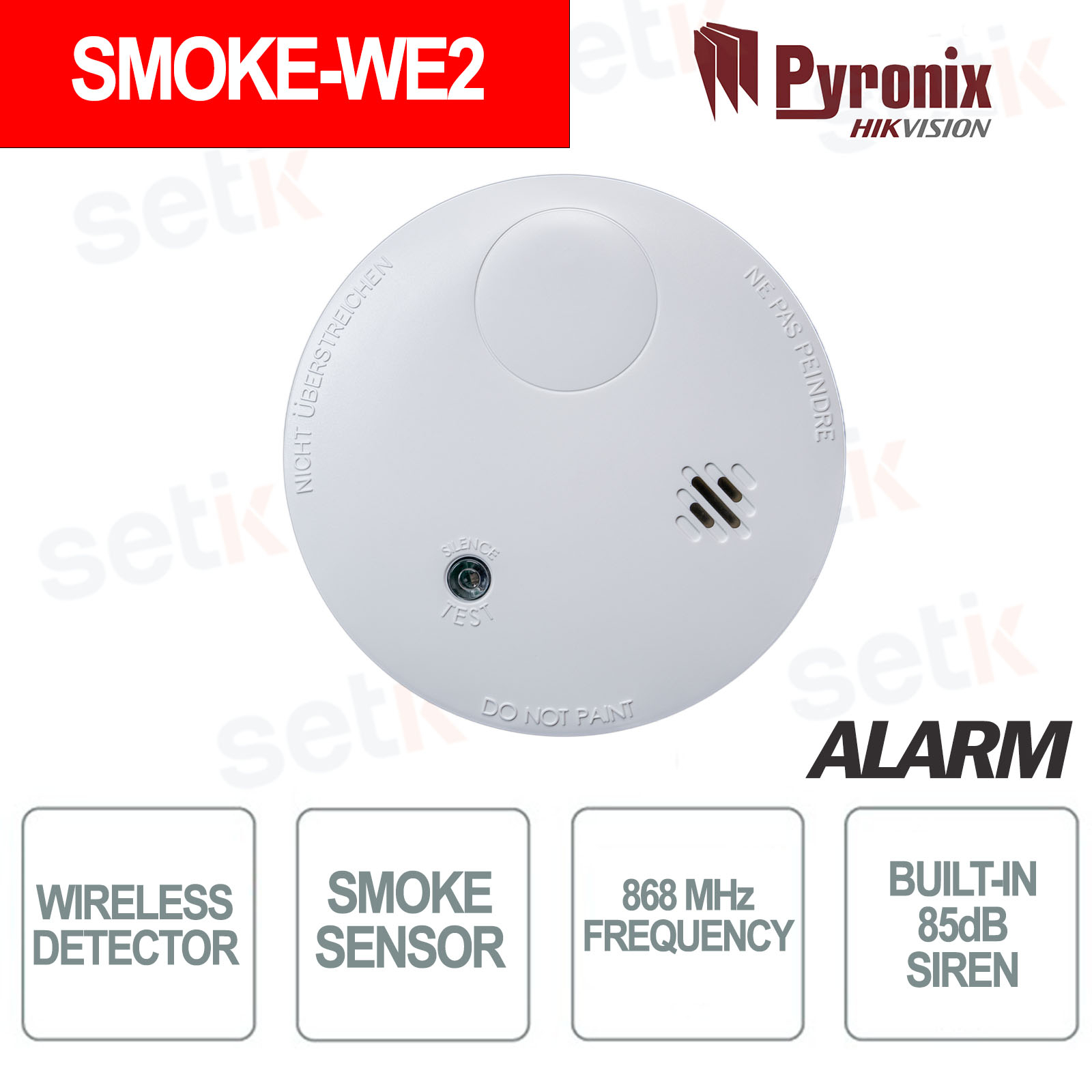 SMOKE-WE2 - Détecteur de fumée et d'alarme WiFi de deuxième génération ...