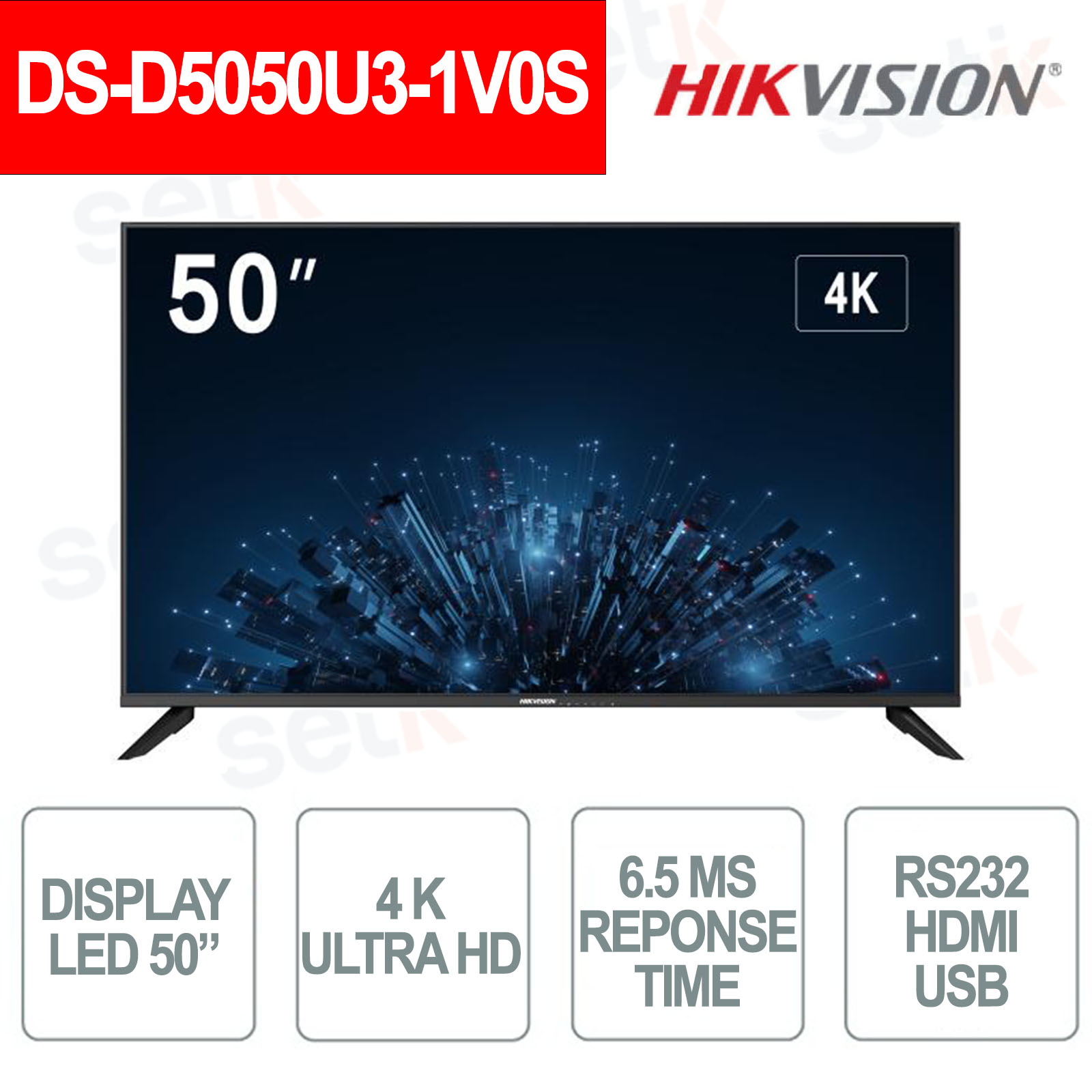 DS-D5050U3-1V0S - 50 Inch 4K Ultra HD LED Monitor - 6.5ms - 60hz ...