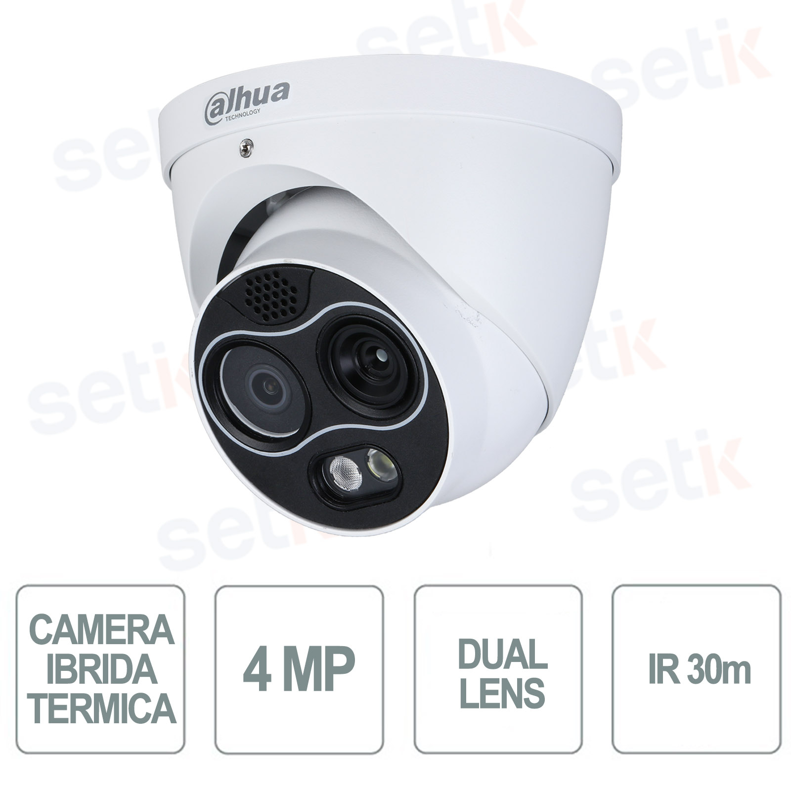 TPC-DF1141-HS - Telecamera IP Termica Dahua IVS PoE - Setik.biz