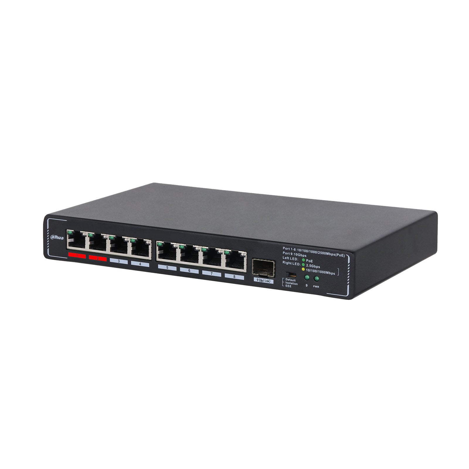 SMG1009XP - Network Switch - 9 Ports - 8 PoE Ports 1 SFP - Setik.biz