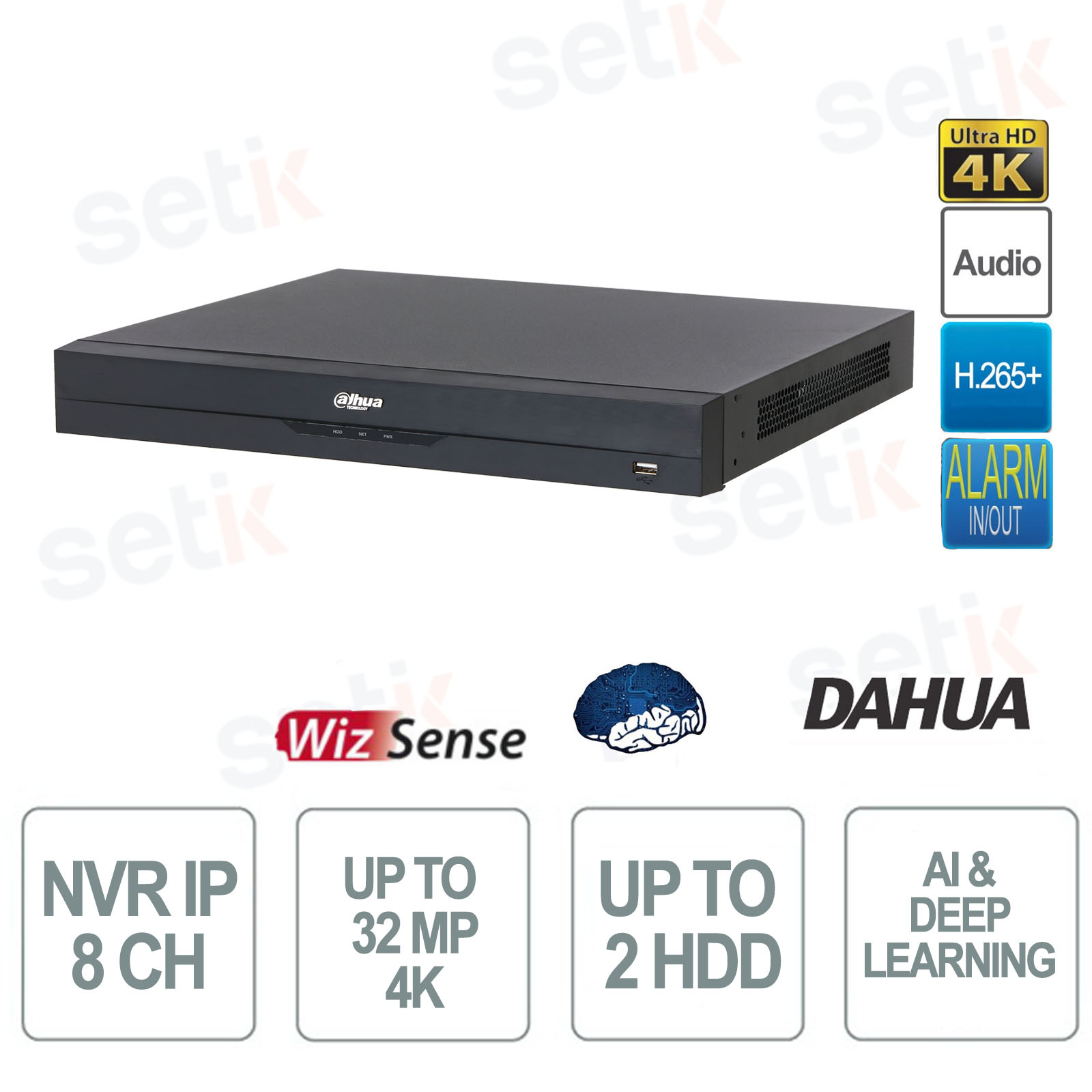 NVR5208-EI2 - Dahua NVR5208-EI2 8CH with AI and AcuPick – Discover Intelligent Security - Setik.biz