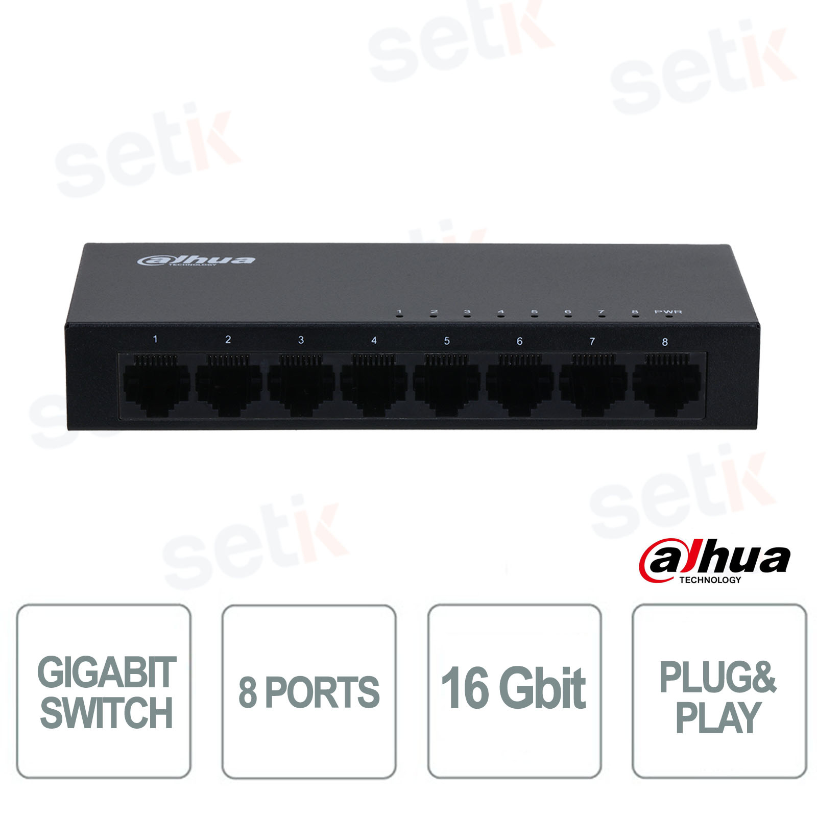 PFS3008-8GT-V2 - Switch Gigabit 8 Porte Dahua PFS3008-8GT-V2 – Scopri prestazioni top - Setik.biz