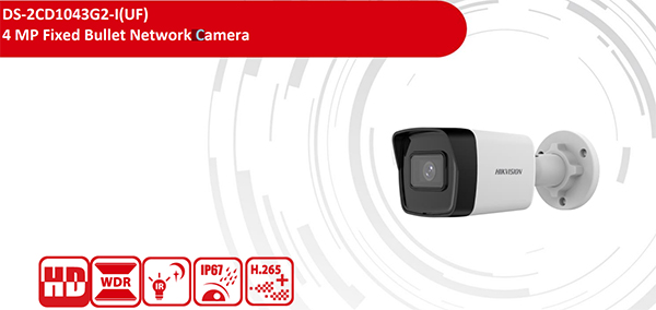 DS-2CD1043G2-I(2.8mm) - Cámara IP PoE HIkvision 4MP 2.8mm IR para uso en exteriores - Setik.biz